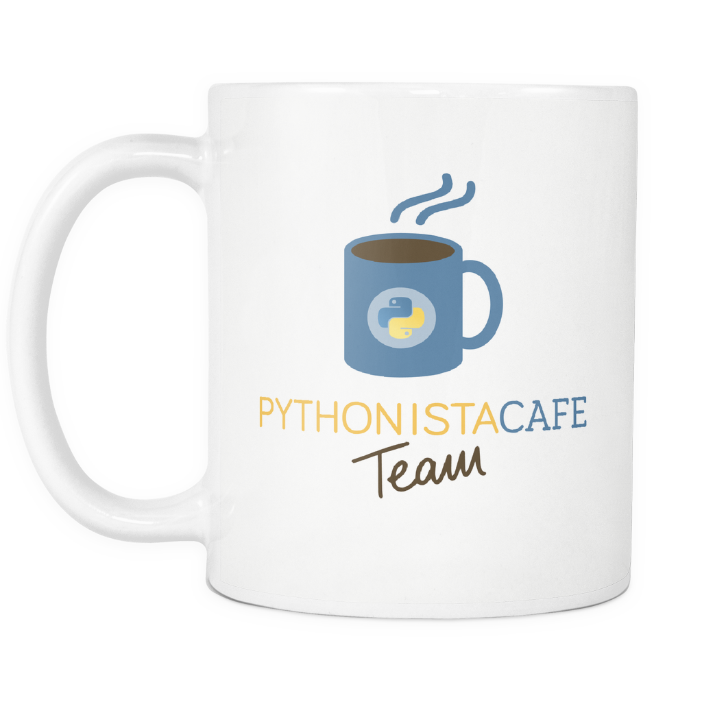 Pythonista Cafe Team Mug Nerdlettering