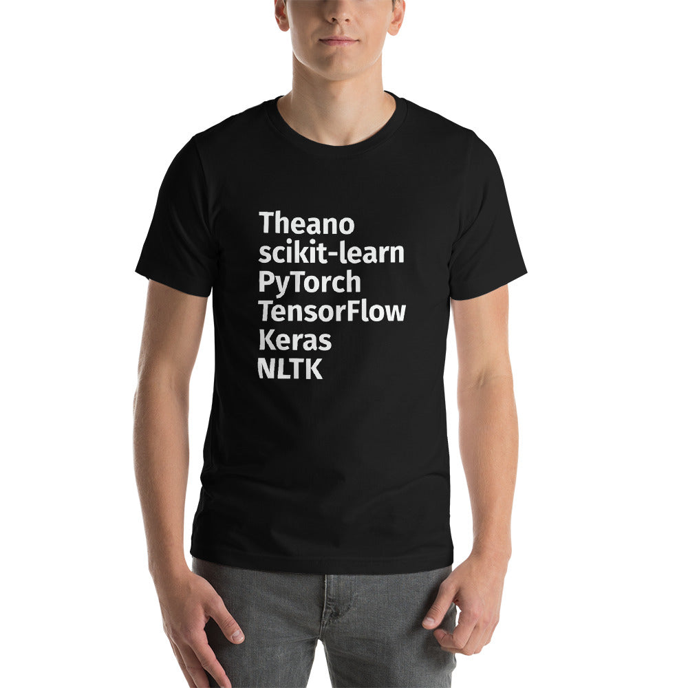 Python Machine Learning Unisex T-Shirt White Nerdlettering