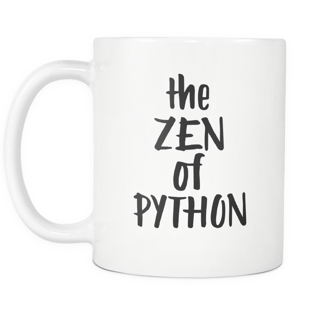 "The Zen of Python" Mug Nerdlettering