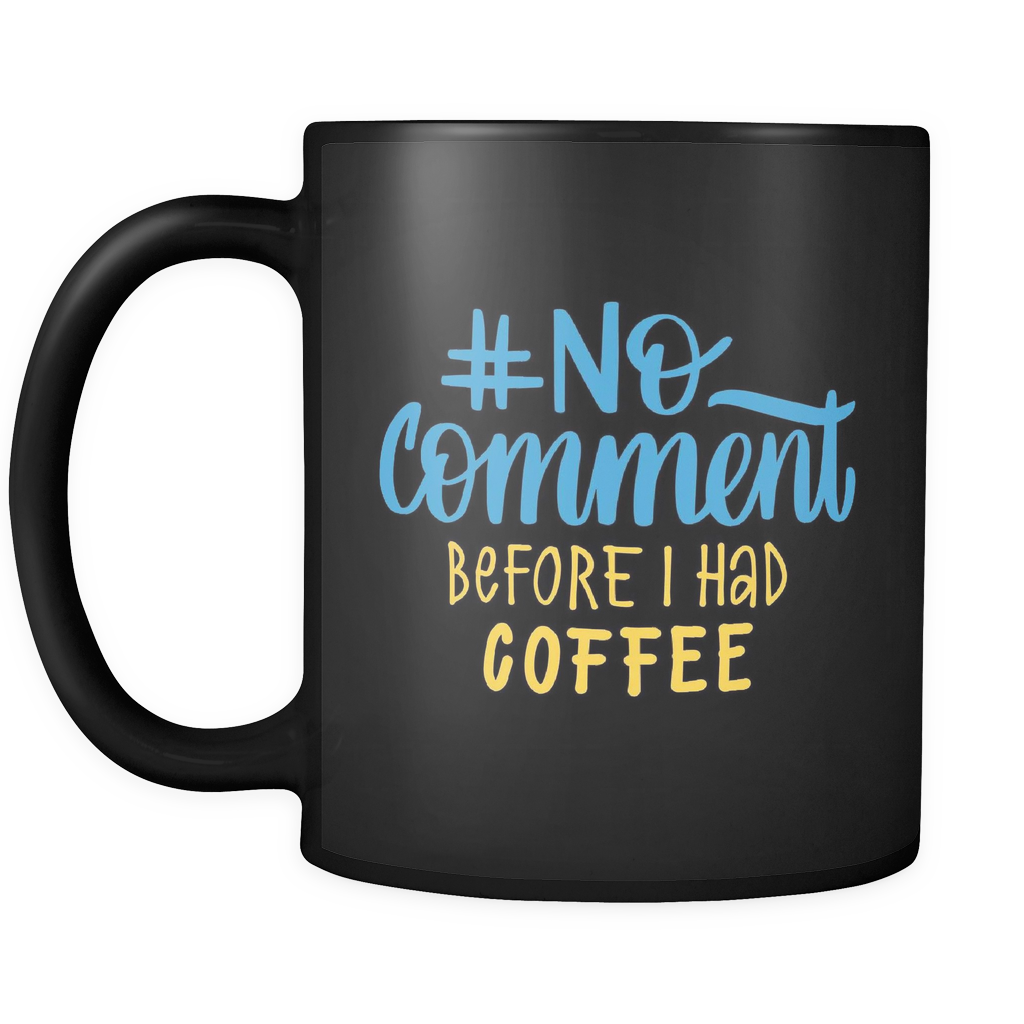 "No Comment" Developer Mug (Black) Nerdlettering