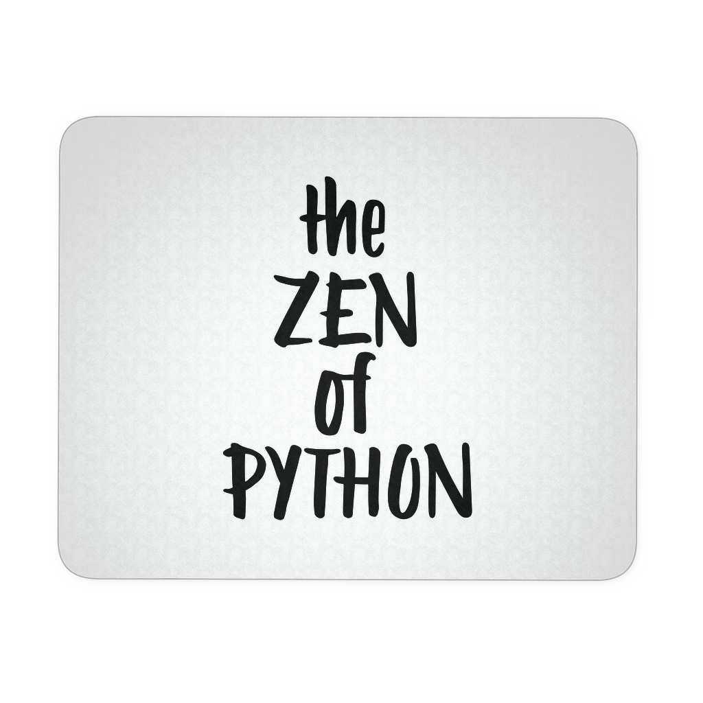 "The Zen of Python" Mouse Pad (Black/White)