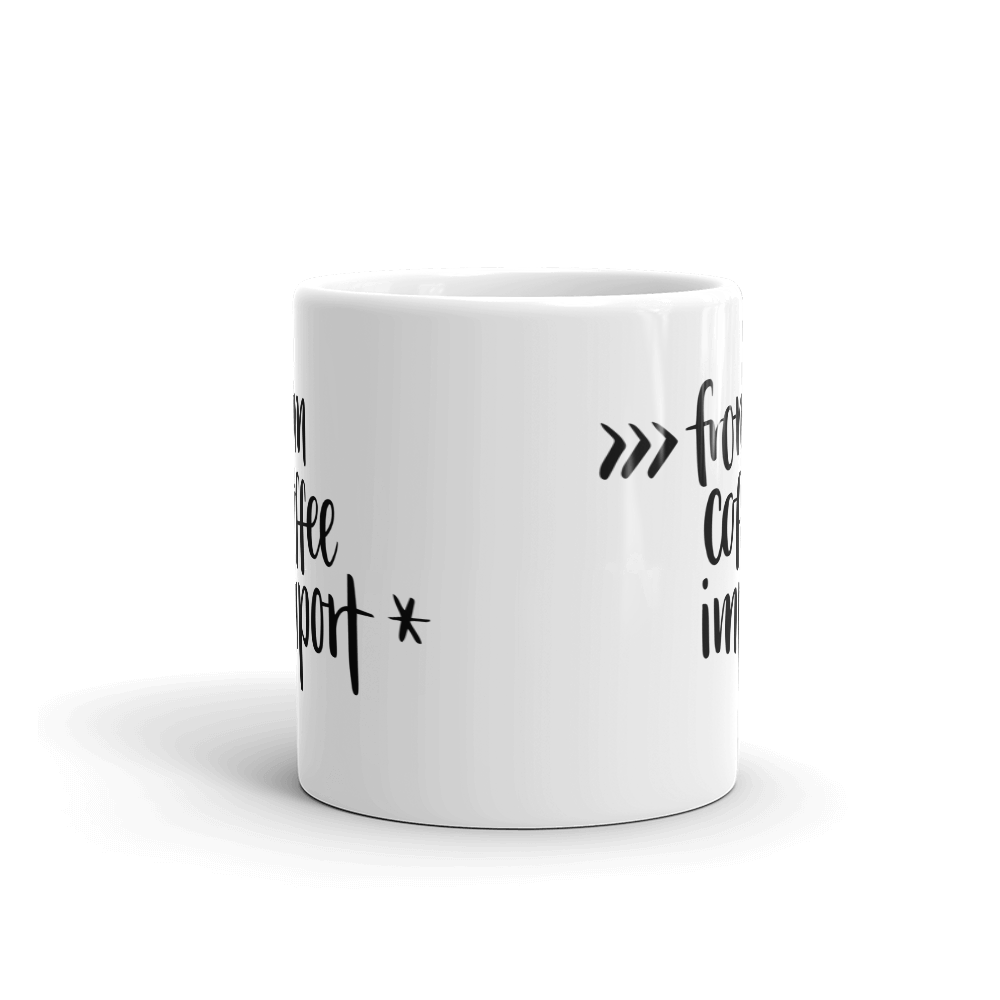 "from coffee import *" Python Mug (11oz/15oz) Nerdlettering